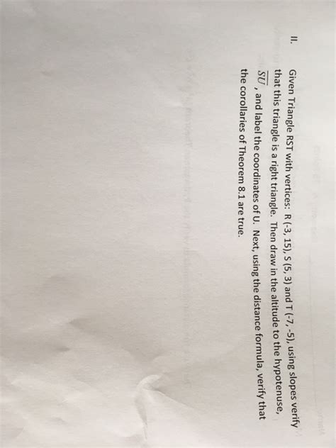 Solved Given Triangle Rst With Vertices R 3 15 S 5