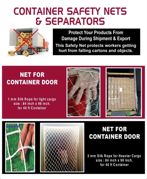 Container Safety Nets And Separators Health Safety Environment