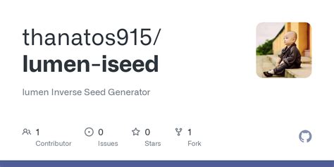 Github Thanatos915lumen Iseed Lumen Inverse Seed Generator