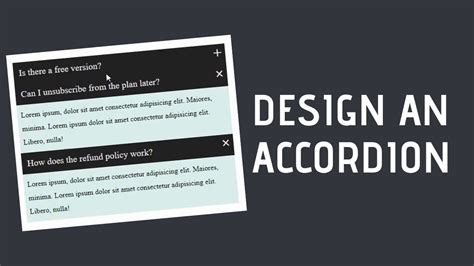 Design An Accordion Using Html Css And Javascript For Your Blogger Website Youtube