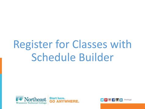 Register For Classes With Schedule Builder Pptx Education