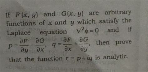 Solved If Fxy ﻿and Gxy ﻿are Arbitrary Functions Of X