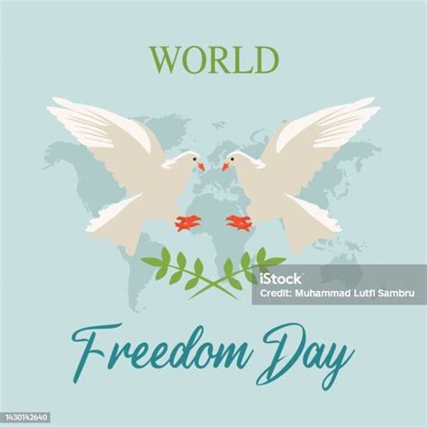 세계 자유의 날 벡터 일러스트레이션 인사말 카드 포스터 및 배너에 적합 5월에 대한 스톡 벡터 아트 및 기타 이미지 5월 개념 개념과 주제 Istock