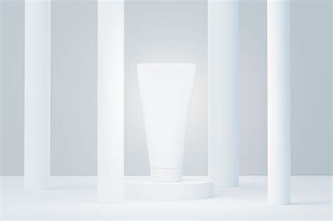 모형을 위한 빈 화장품 스킨케어 제품 또는 포장의 3d 렌더링 뷰티 비누와 스파 컨셉 피부 건강을 위한 로션 오일 수분 브랜딩을위한 프리미엄 및 고급 디자인 0명에 대한