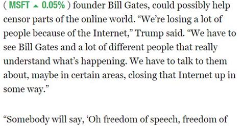 Trump Suggesting Bill Gates Should Help Censor The Interwebs Album