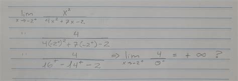 [12th Grade Calculus Limits] Why Does This Limit Equals To ∞ R Homeworkhelp