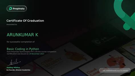 got my python certificate today arunkumar k posted on the topic