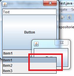 Java JComboBox Dropdown Menu Not Obeying AlwaysOnTop Stack Overflow