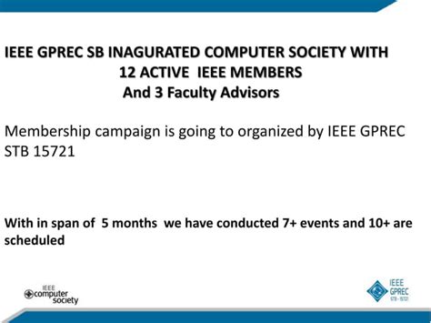 Ieee Cs Gprec Chapter Ppt
