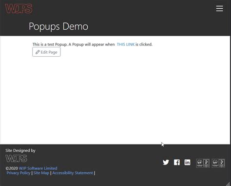 Adding A Popup To A Page