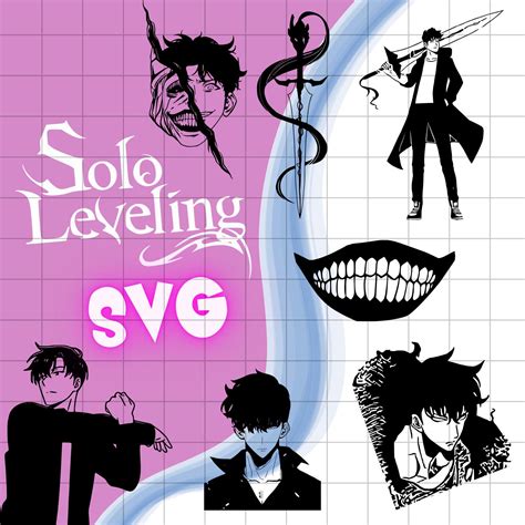 Solo Leveling Svg Bundle Anime Svg Cut Files For Cricut Sung Jin Woo