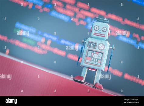 Symbol For A Chatbot Or Social Bot And Algorithms Program Code In The