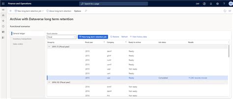 Archive Dynamics 365 Finance General Ledger Data Finance And Operations Dynamics 365