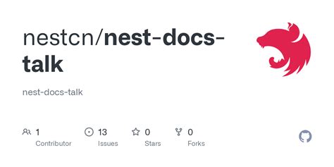 Github Nestcnnest Docs Talk Nest Docs Talk