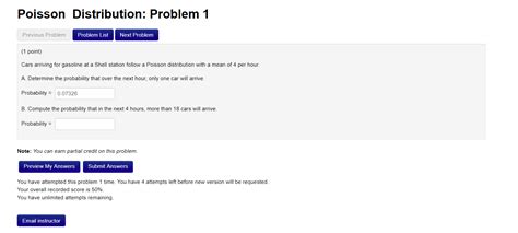 Solved Poisson Distribution Problem 1 Previous Problem