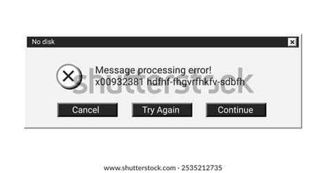 no disk error message black color stock vector royalty free