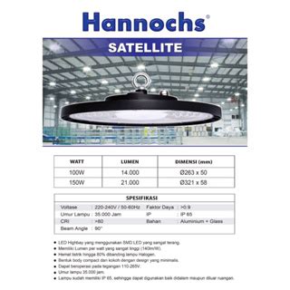 Jual Lampu Hannochs Highbay W Lampu Ufo W Hannochs Satellite W Shopee Indonesia