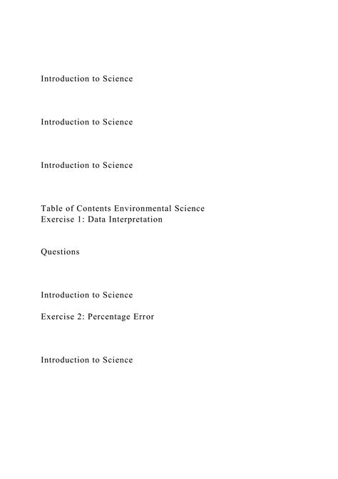 Lab 1 Introduction To Science Introduction Docx