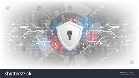Vector Technology Background Concept Security Systems Stock Vector