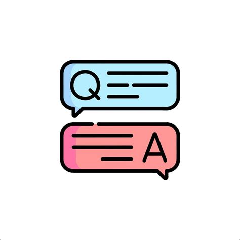 Question And Answer Icon Illustration 53765272 Vector Art At Vecteezy