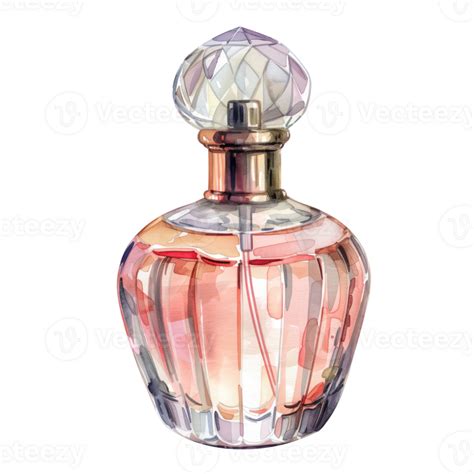Watercolor Perfume Bottle Illustration Hand Drawn Artistic Fragrance