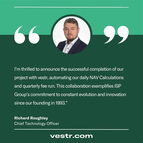 Vestr On Linkedin Isp Group X Vestr Transforming Nav Calculations “im Thrilled To…