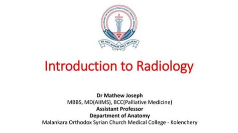 Introduction To Radiology Ppt