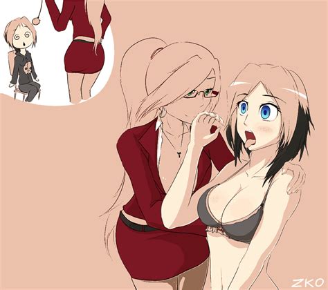 Rule 34 Animated Black Bra Black Hair Blonde Hair Blue Eyes Blush Bra