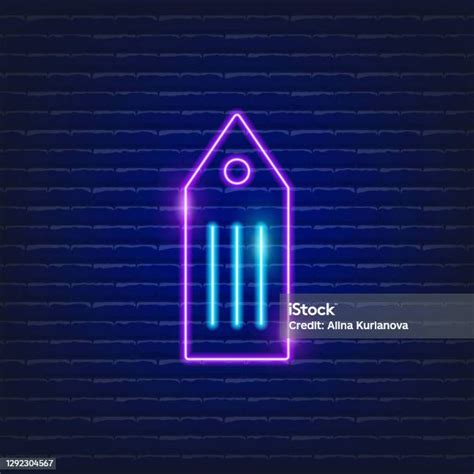 네온 아이콘에 레이블을 지정합니다 벡터 일러스트 프로모션 전자 상거래 판매 개념 디자인에 빛나는 일러스트 기호 가격표에 대한 스톡 벡터 아트 및 기타 이미지 Istock