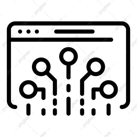 Window Outline Clipart Hd Png Application Window Icon Outline Vector Symbol Screen Network