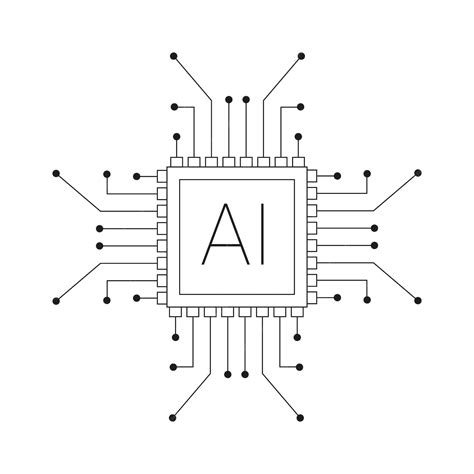 Premium Vector Icon Microchip Artificial Intelligence Modern Technology Machine Learning