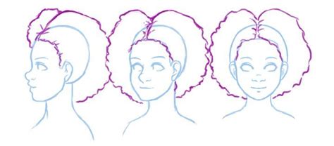 How To Draw Natural Textured Afro Hair How To Draw Curly Hair