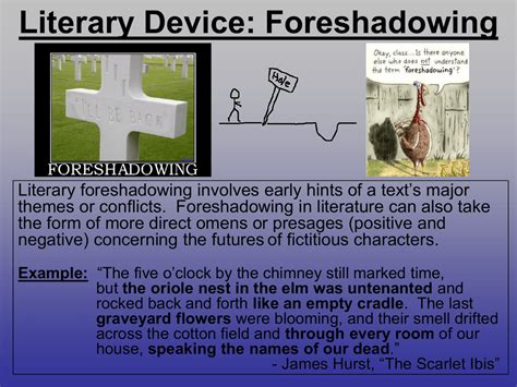 Literary Device Foreshadowing