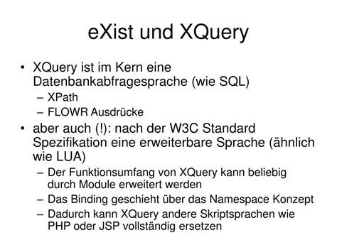 PPT EXist Open Source Native XML Database PowerPoint Presentation
