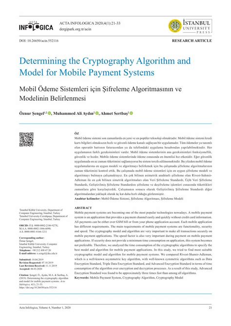 Pdf Determining The Cryptography Algorithm And Model For Dokumentips