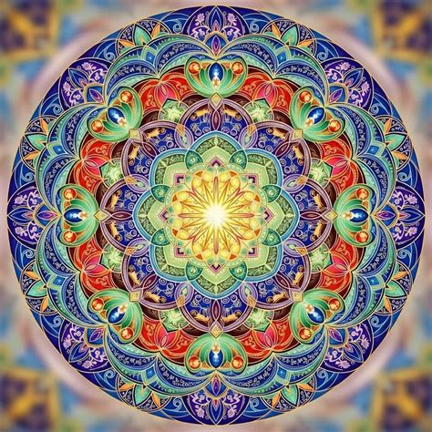 Luminous Spiritual Mandala Stock Illustration Illustration Of Purple