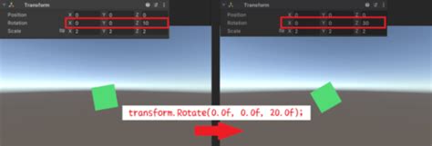 【unity】transformrotateでオブジェクトを回転させる ばに日記