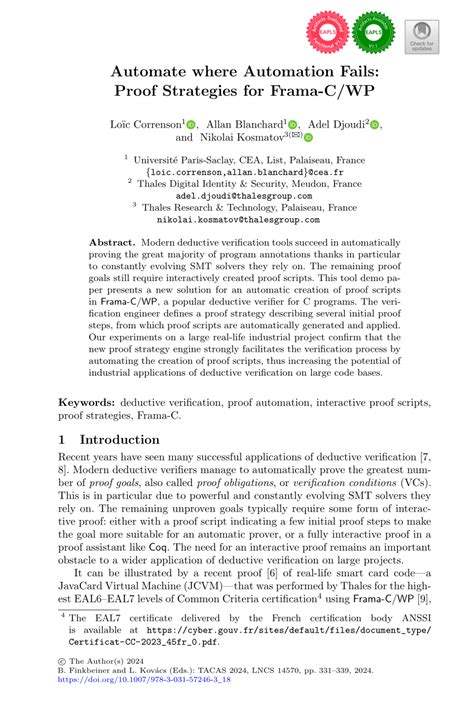 pdf automate where automation fails proof strategies for frama c wp