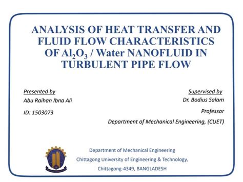 Analysis Of Heat Transfer And Fluid Flow Characteristics Of Al2o3 Water Nanofluid In Turbulent