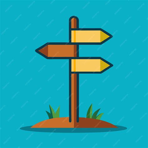 Directional Sign Post Vector Detailed And Informative Design For Navigation Road Signs Premium