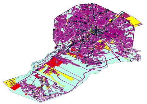 نقشه کامل Gis شهر قم