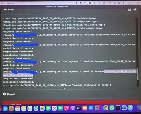 Why I Am Getting Error When I Flush My Expresslrs Module Rfpv