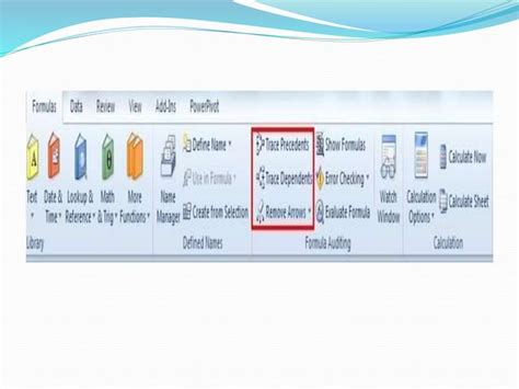 How To Trace Precedents And Dependents In Excelpptx