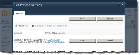 Updating Sharepoint 2010 User Information