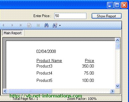 Vb Net Crystal Reports Integer Parameter