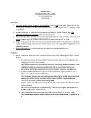 Problem Set 3 Answer Key Problem Set 3 Due Wednesday Feb 3 2016 EC 301 Section 001 Spring