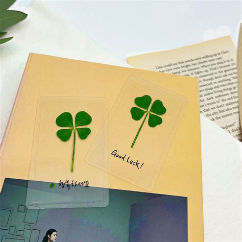 푸드클로버 네잎클로버 맞춤제작 코팅카드 투명카드 푸드클로버 네잎클로버