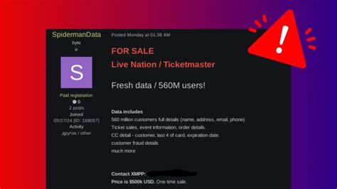 Dr Anil Lamba Cissp Aws Cisa Cdpse Crisc On Linkedin Hackers Claim Ticketmaster Data