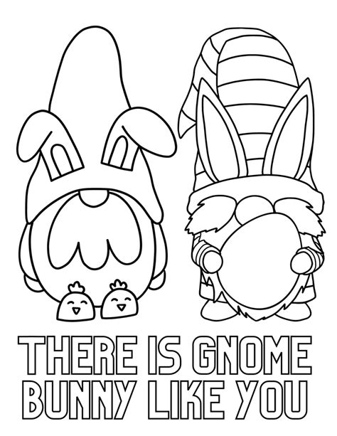 9 Free Easter Gnomes Coloring Pages