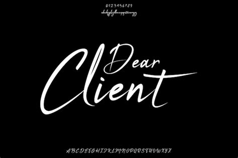 Premium Vector Decorative Client Creative Vector Script Alphabet Font Design